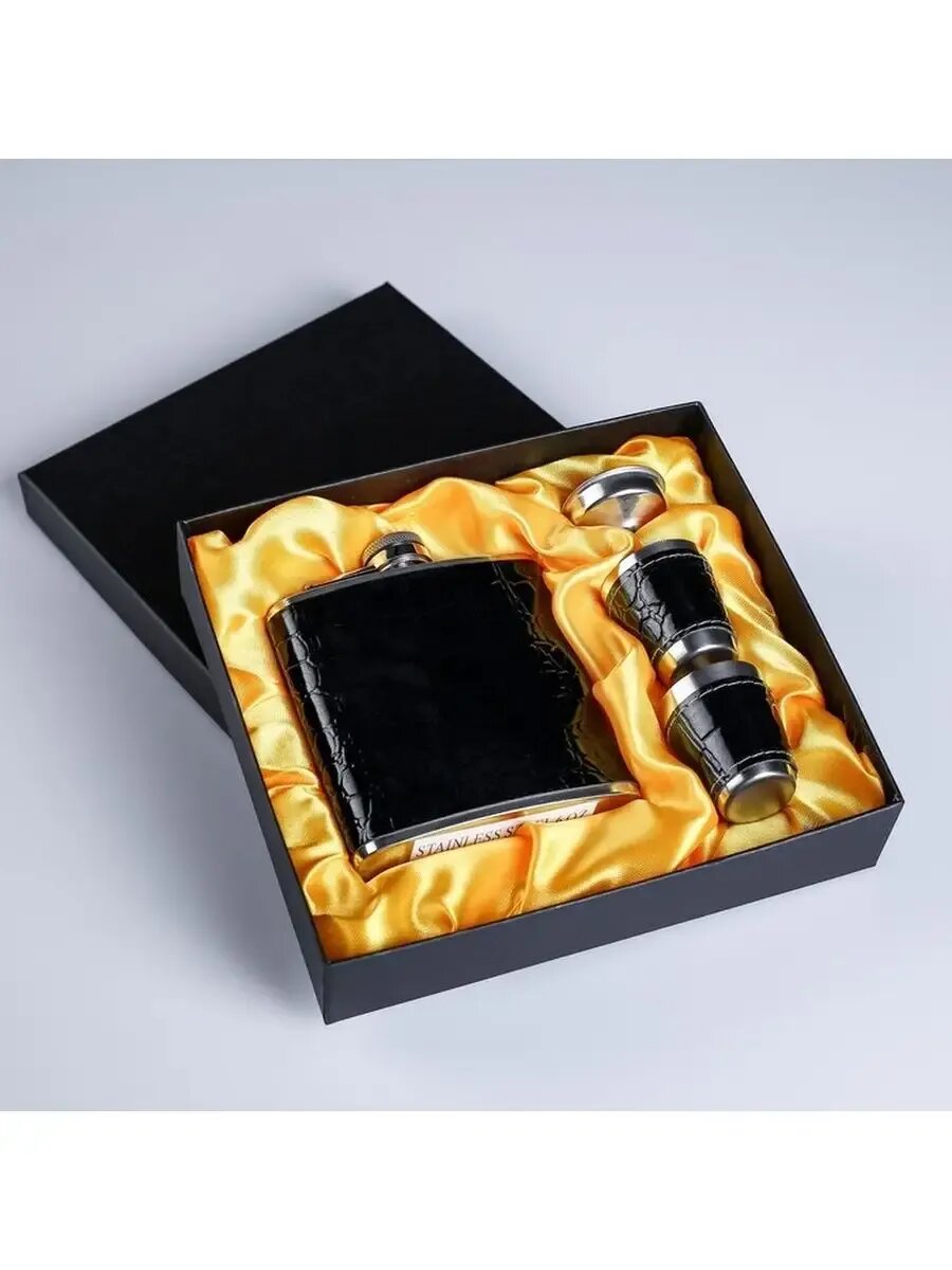 Набор 4 в 1: фляжка 180мл воронка рюмки