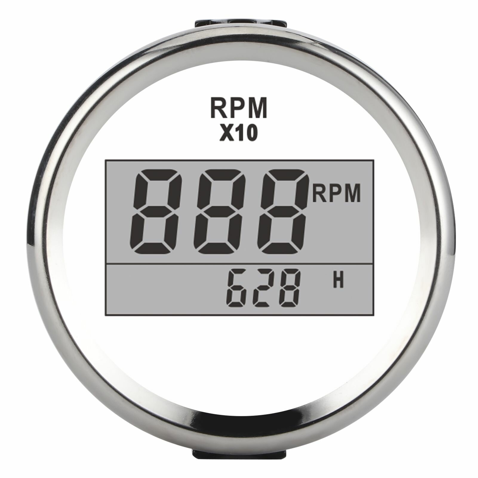 Тахометр 0 9990RPM с красной подсветкой и защитой IP67, 52мм, подходит для автомобилей, лодок и генераторов