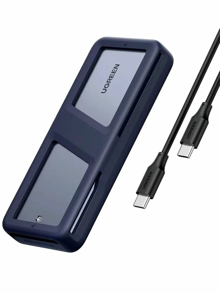 Бокс внешний для жесткого диска UGREEN CM777 (25665) M.2 NVMe SATA SSD Enclosure (20Gbps). Цвет: серый космос.