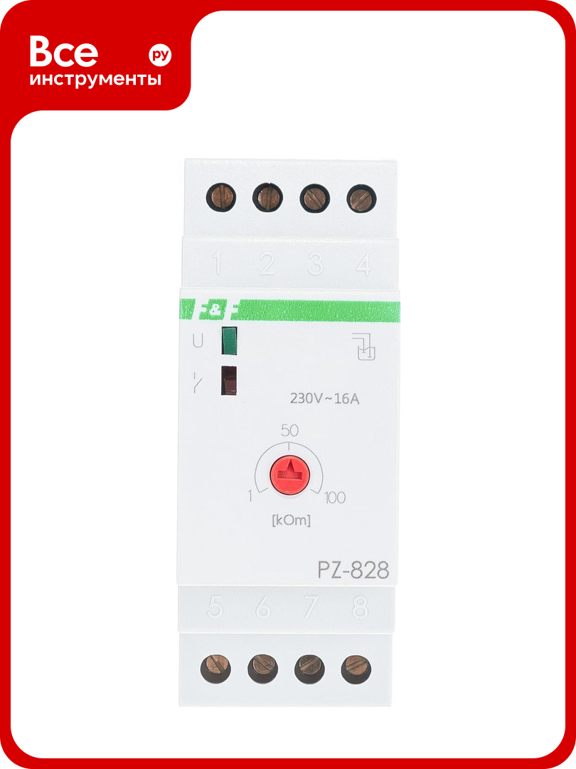 Одноуровневое реле контроля уровня жидкости F&F PZ-828 EA08.001.001, 16 А