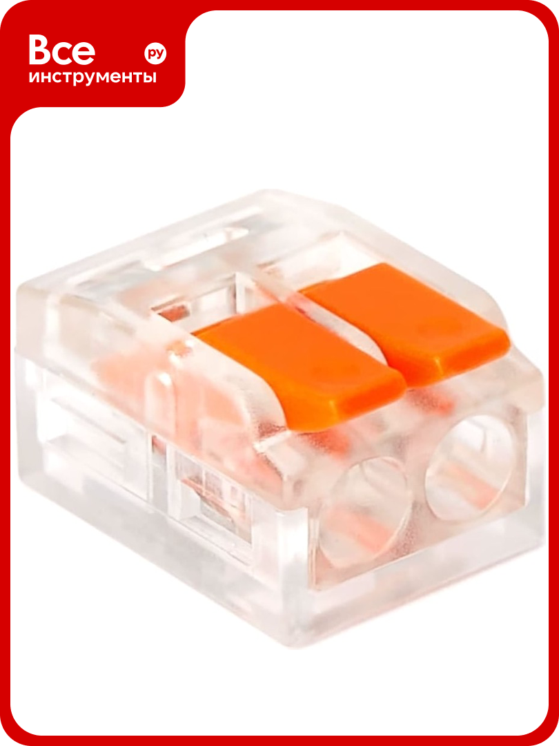 Двухпроводная клемма Gigant 20 шт/уп 0,08-2,5(4)мм² GCT-221-412-20