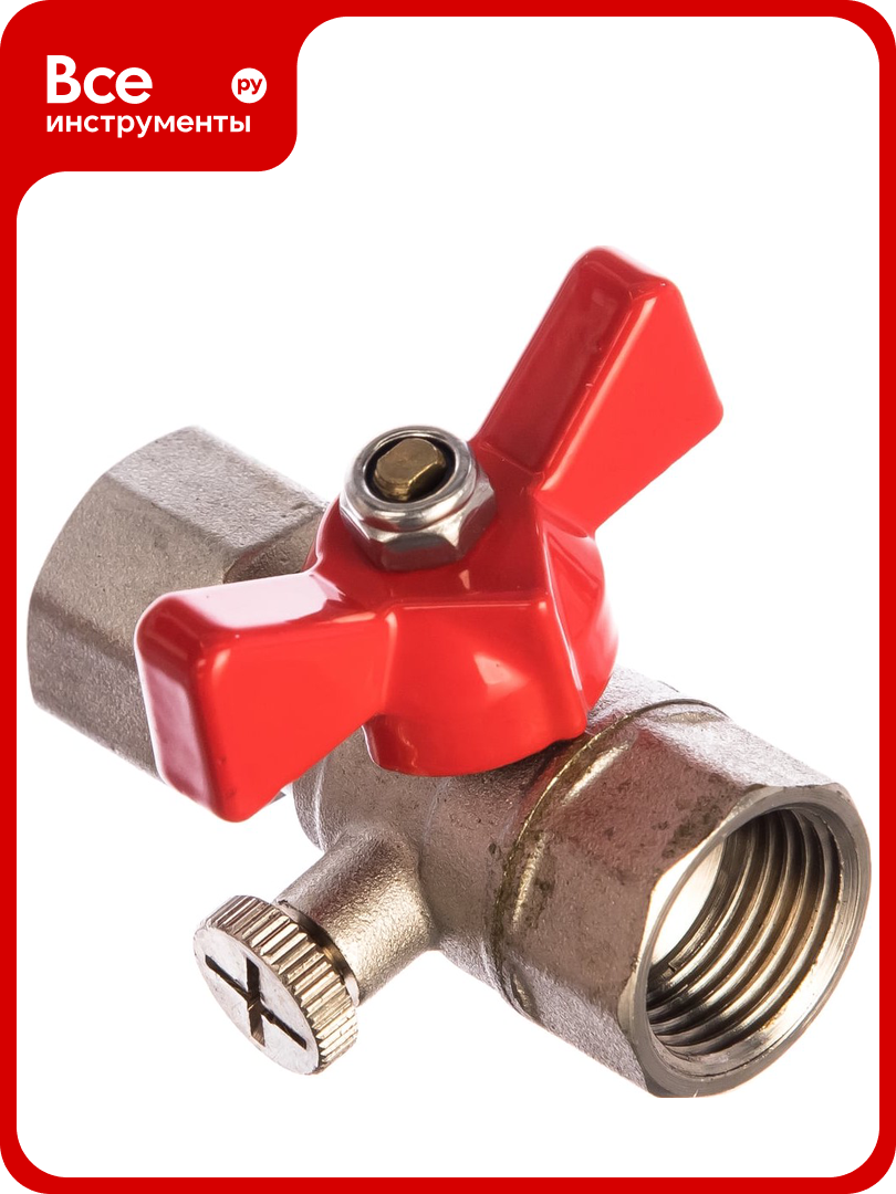 Шаровой кран для подключения манометра 1/2вн. -1/2вн. Valtec VT.807. N.0404