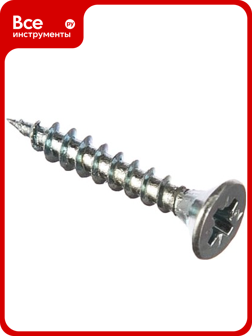 Универсальный саморез Tech-Krep 25х4,0 мм 200 шт оцинкованный, коробка с окном 102179, бетона, черный