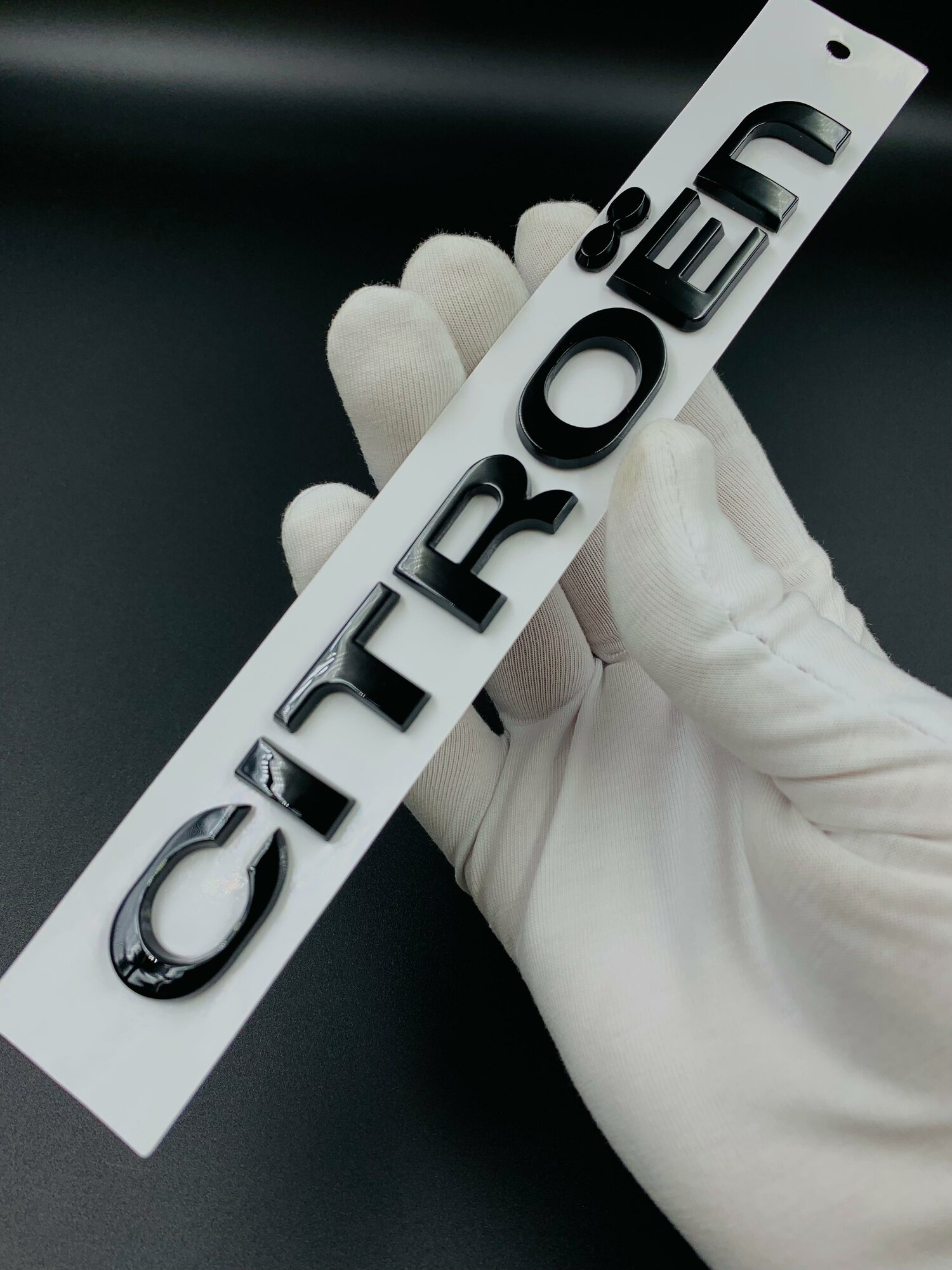 Эмблема надпись на багажник Citroen черный. Шильдик Ситроен 1 шт.