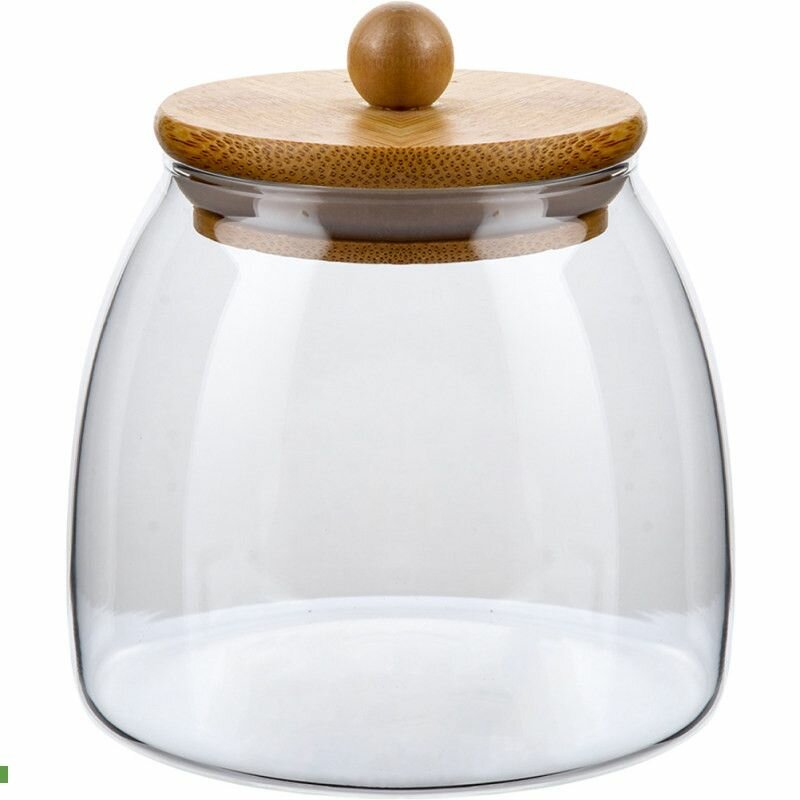 Контейнеры для хранения продуктов на столешнице, банки с бамбуковыми крышками, стеклянные с крышками для конфет и муки,