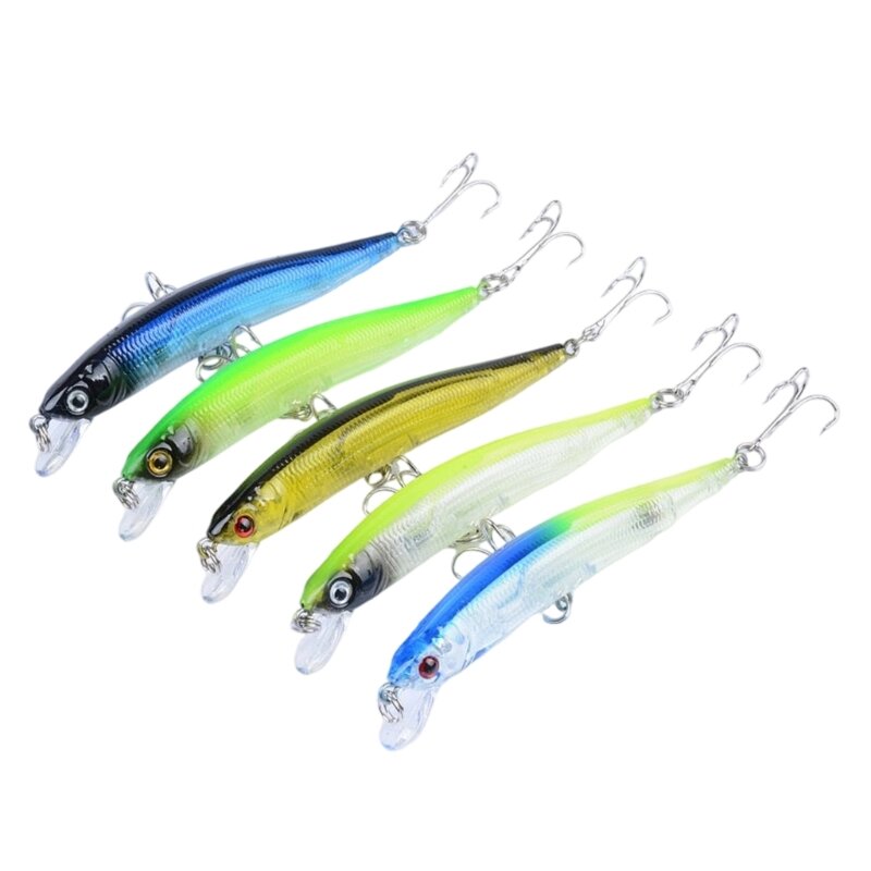 5шт Пластиковые Рыболовные Приманки Crankbait Воблер Topwaters Искусственные Жесткие Приманки Гольян Рыболовная Приманка для Рыболовных Снастей