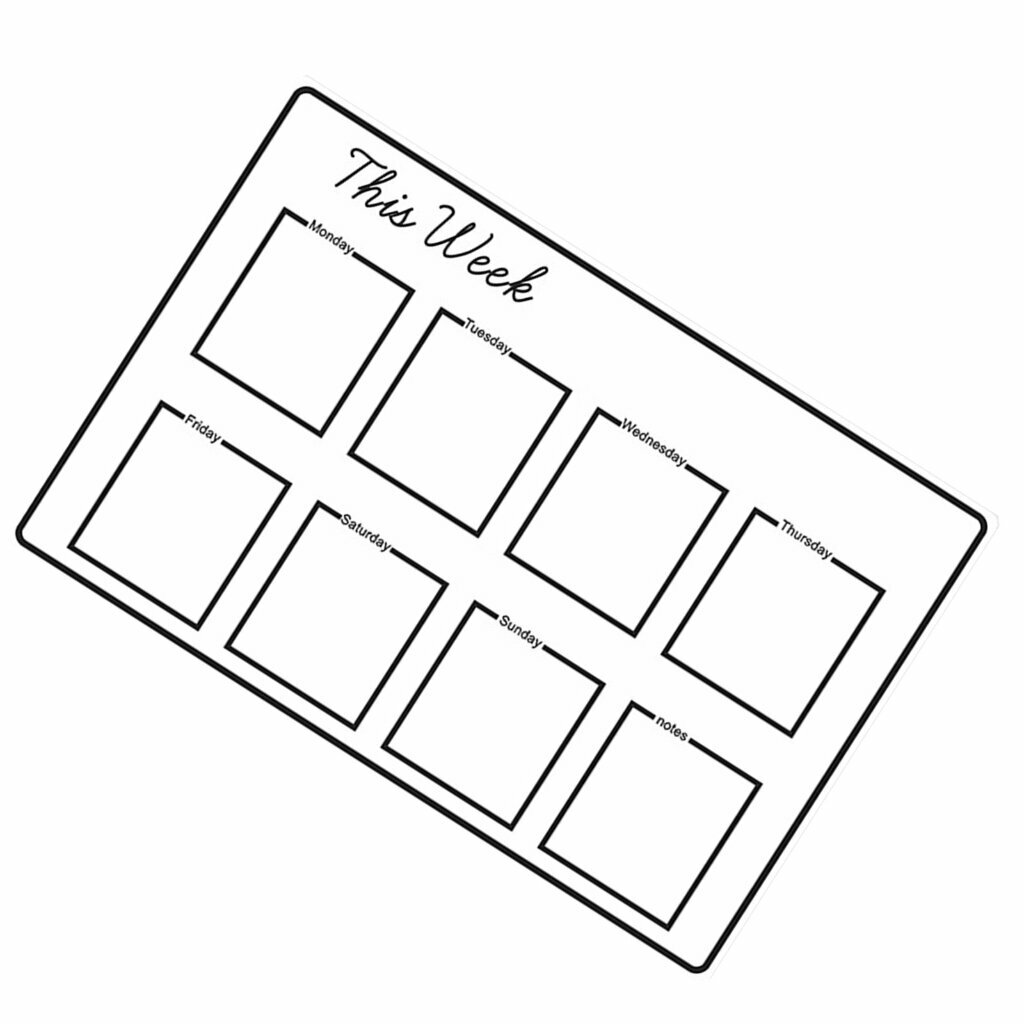 Магнитный календарь Еженедельный Ежемесячный Планировщик с маркером Календарь на магнитной доске для кухонного холодильника или офиса