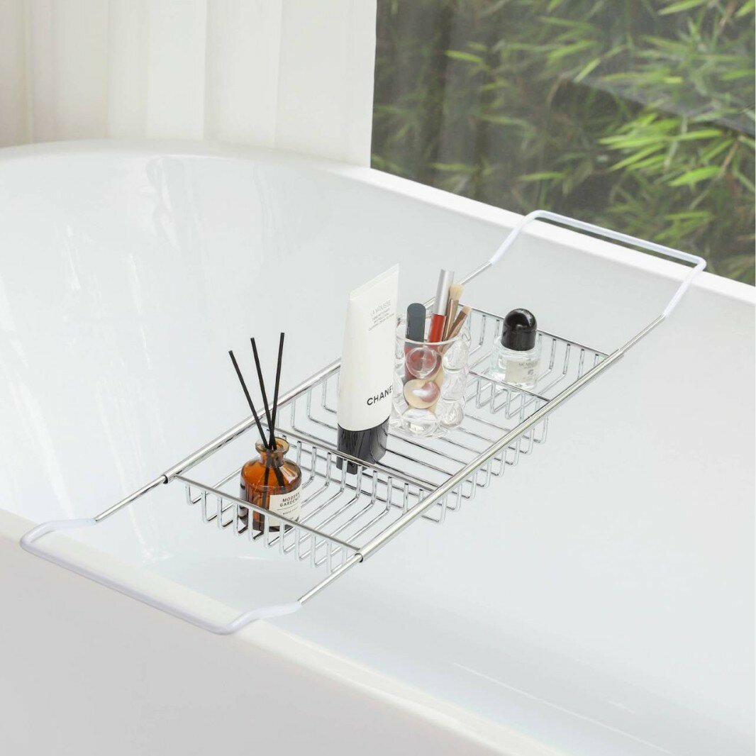 Стойка для ванны, нержавеющая сталь, серебристая