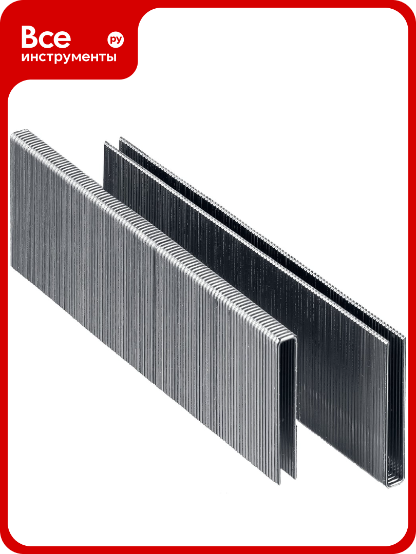 Особотвердые тонкие скобы ЗУБР Профессионал широкие, тип 55, 40 мм. 2500 шт