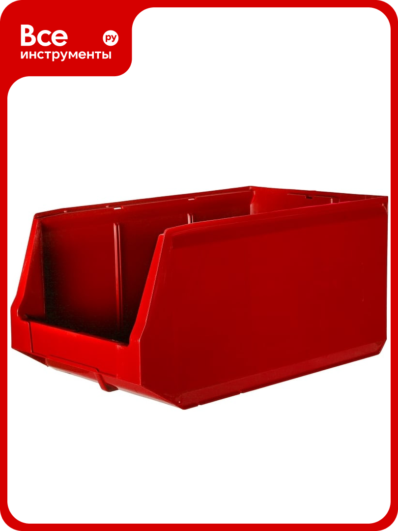 Пластиковый ящик для метизов Пластик Система красный, лоток с отделениями из прочного пластика, удобный органайзер