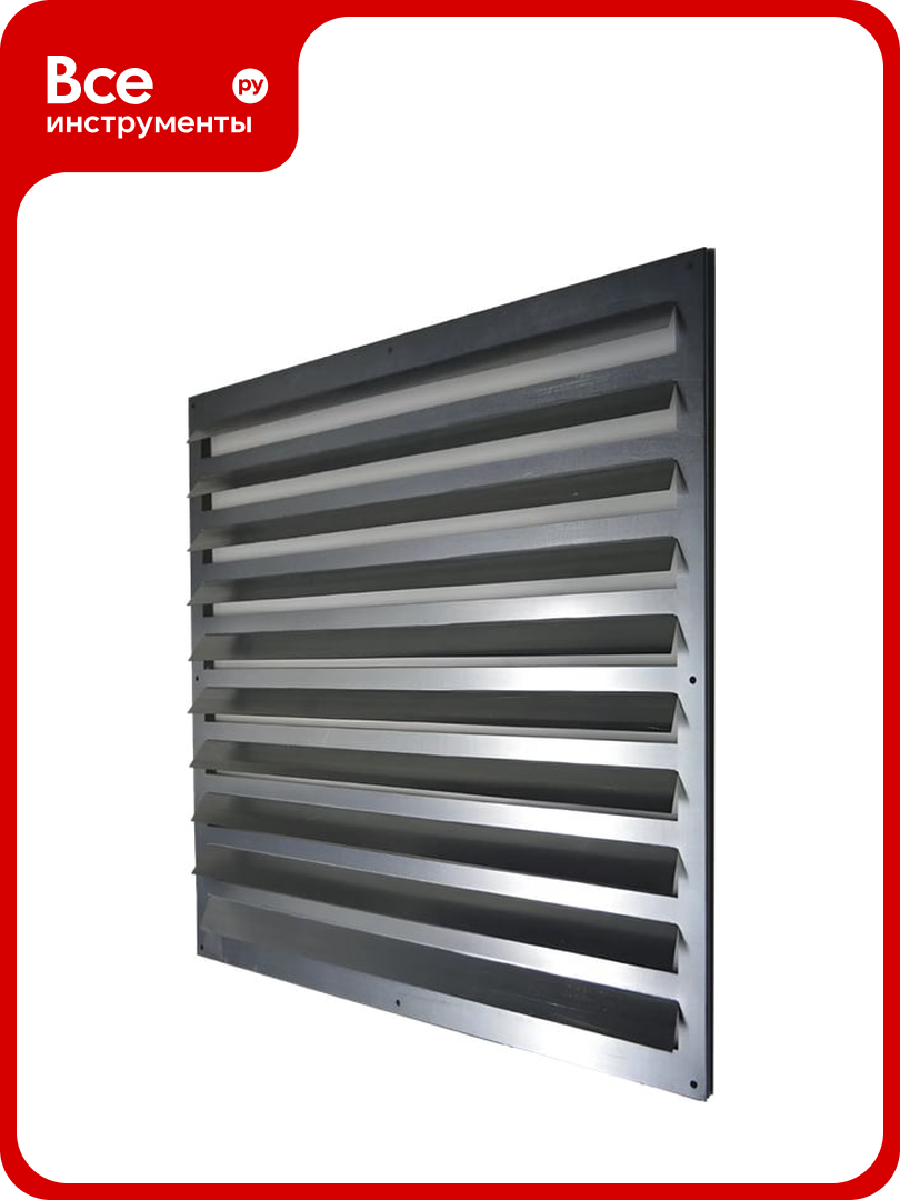 Решетка вентиляционная 200x400 мм, с наружными жалюзями из оцинкованной стали ООО Вентмаркет RG0204000