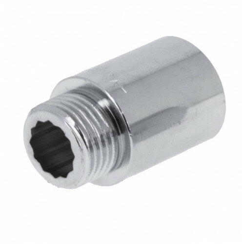 Удлинитель латунный хромированный FM круглый GF 2600. D8 3/4"х 20