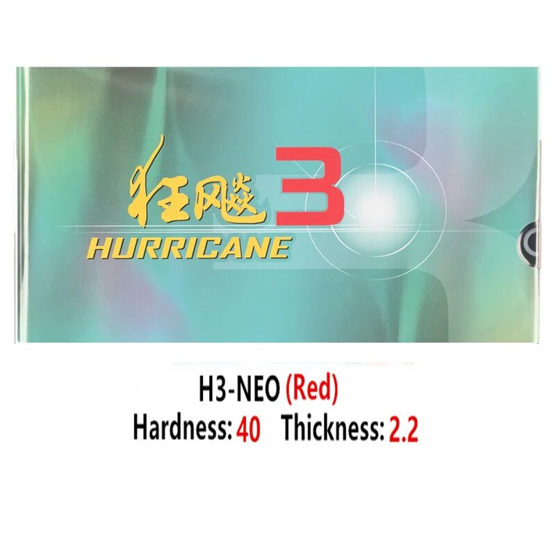 Губка для настольного тенниса DHS Hurricane 3 NEO Red H40 T2.2