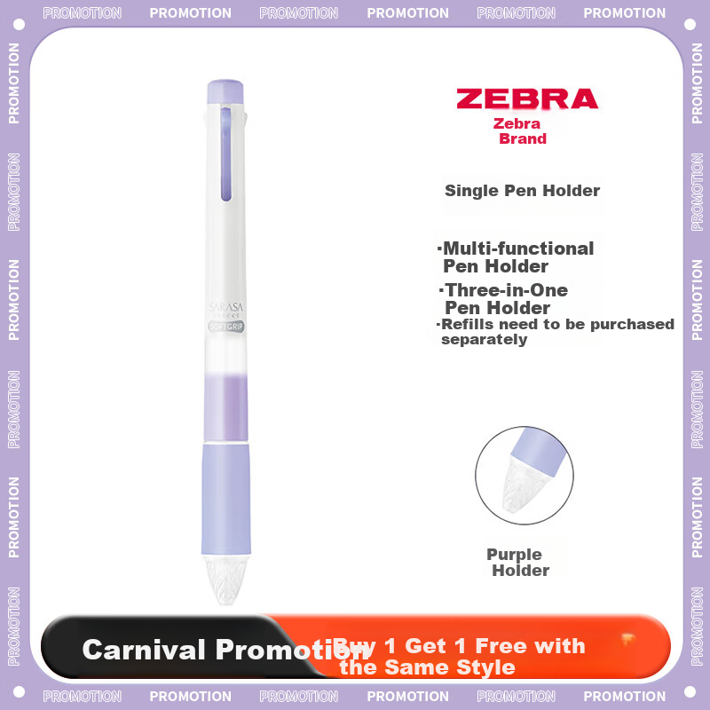 ZEBRA SARASA 3-color Multi-function Pen Body (Refill RNJK5) S3A25 Purple Body (Buy One Get One Free)
