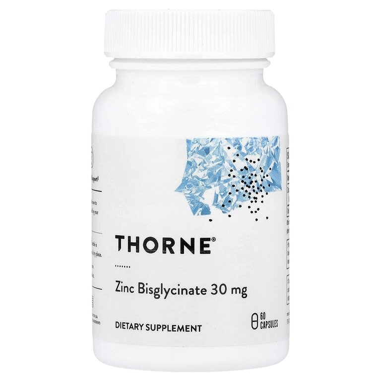 Thorne Zinc Bisglycinate (Бисглицинат цинка) 30 мг 60 капсул (Thorne Research)