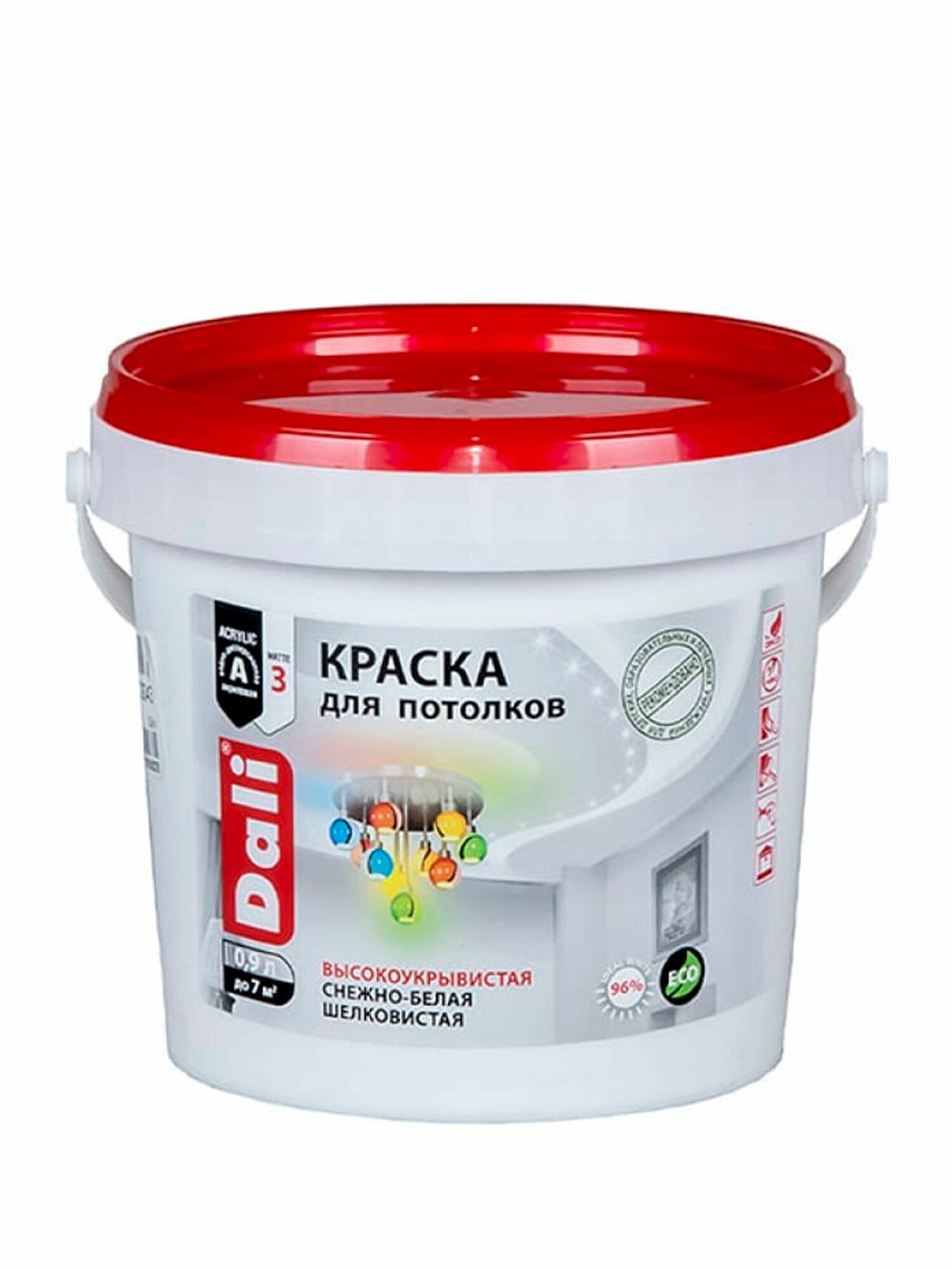 Дали краска для потолков, акриловая, 0,9 л
