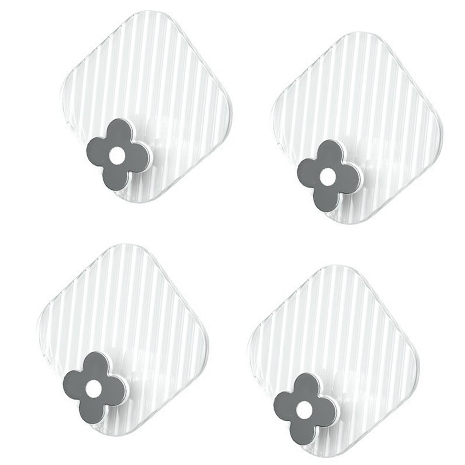 4 шт. клейкие крючки пластиковые водонепроницаемые гвозди без полотенец ключ настенные вешалки для кухни ванная комната потолок офис прозрачный серебро