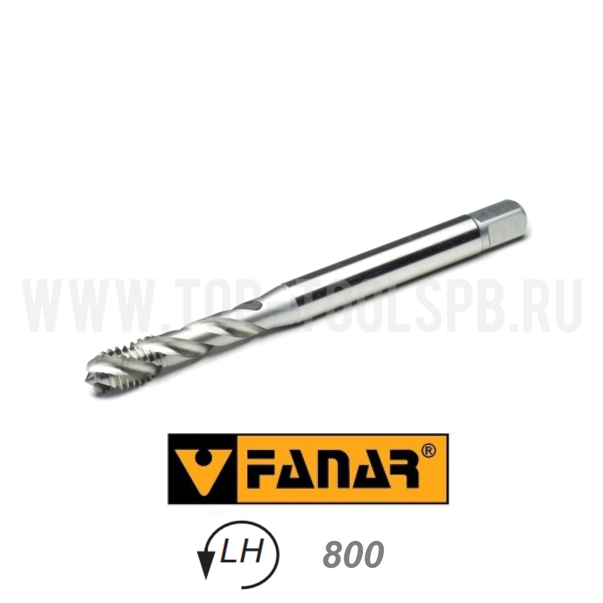 Метчик машинный в/п для глухих отв. с винтовыми канавками DIN-371-C M6 LH 6H HSSE 800