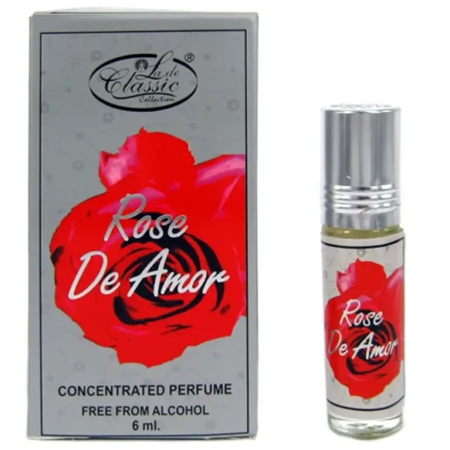 La de Classic Concentrated Perfume ROSE DE AMOUR (Масляные арабские духи роуз ДЕ амор, Ла Де Классик), 6 мл.