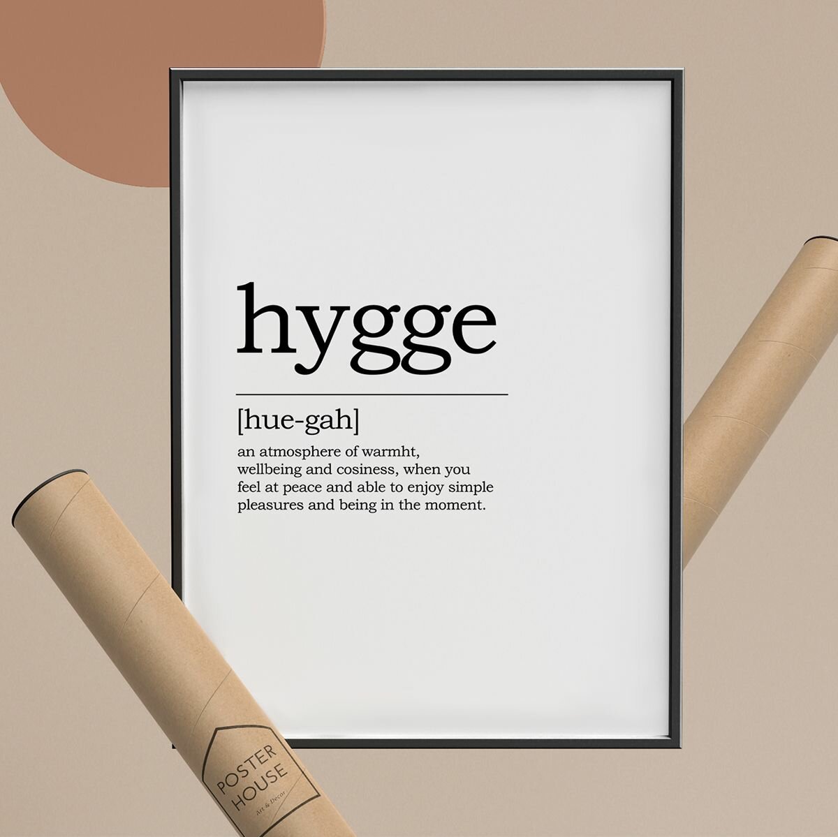 Постер Минимализм надпись 30х40 см без рамы/ Черно белый скандинавский постер/ Хюгге Hygge/ Современный минималистичный эстетичный плакат в подарок для интерьера дома, офиса/ Декор стен