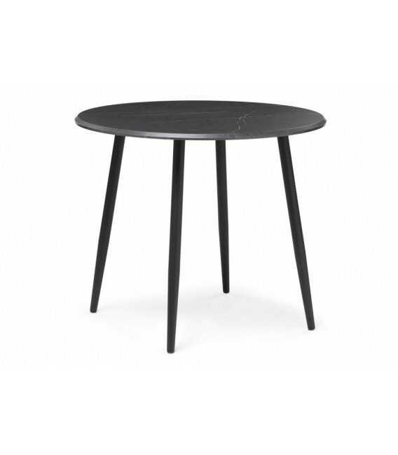 Стол деревянный Kip 90х76 мрамор черный / черный матовый 9507217