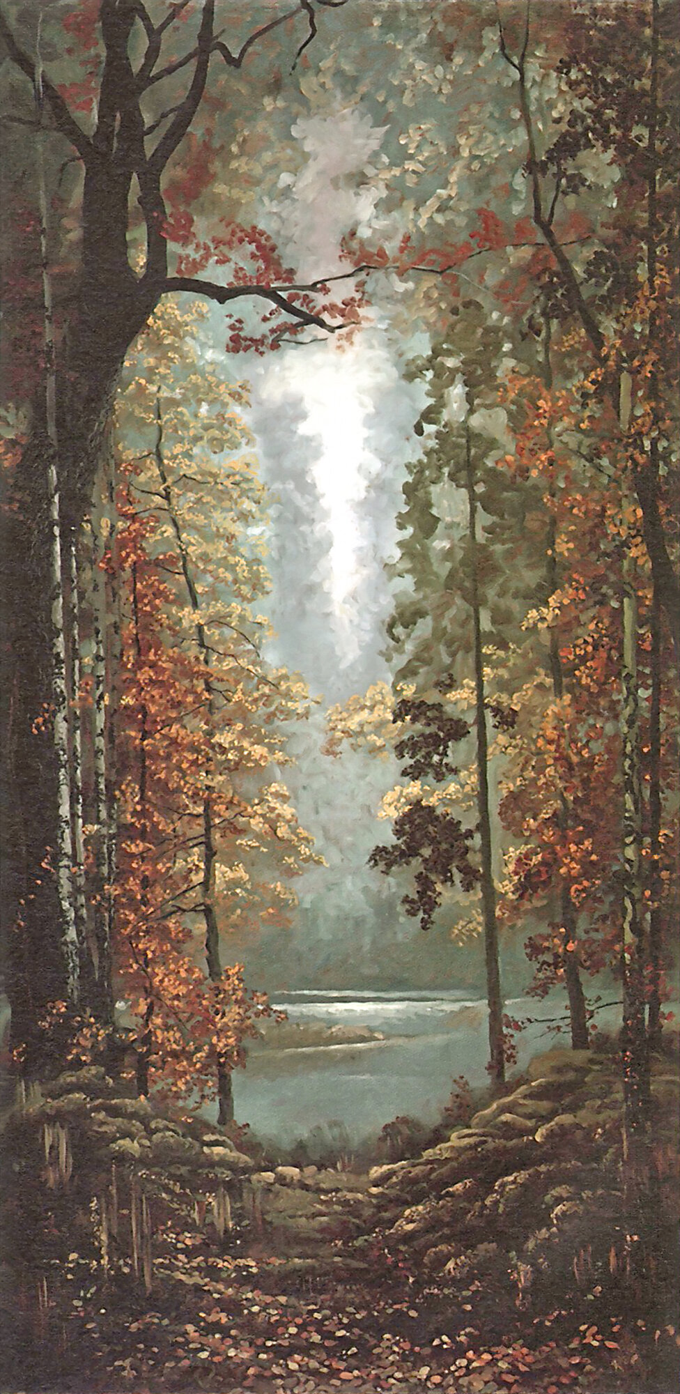 Репродукция картины Константина Васильева "Осень" на холсте 40х80