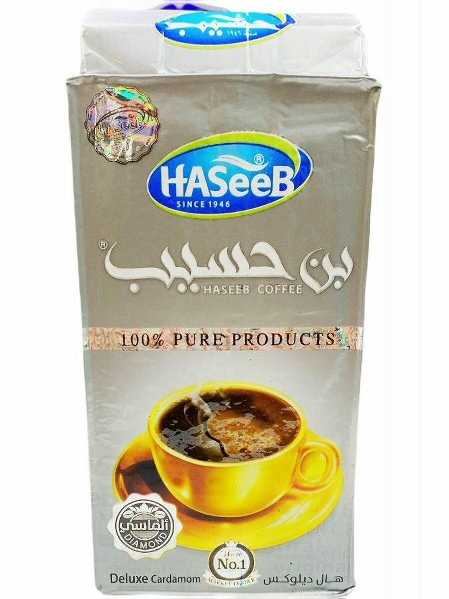 Кофе молотый с кардамоном "HASeeB" Deluxe Cardamon, 200г, Сирия