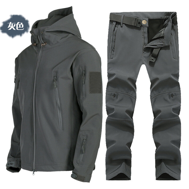 Мужской зимний костюм Fengyi suit плюс бархатный теплый альпинистский костюм