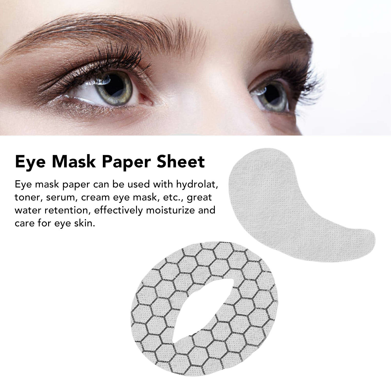 100 шт. одноразовая графеновая маска для глаз, бумажная бумага для салона красоты, сделай сам, 100 шт. шелковая маска для глаз, лист для ухода за кожей
