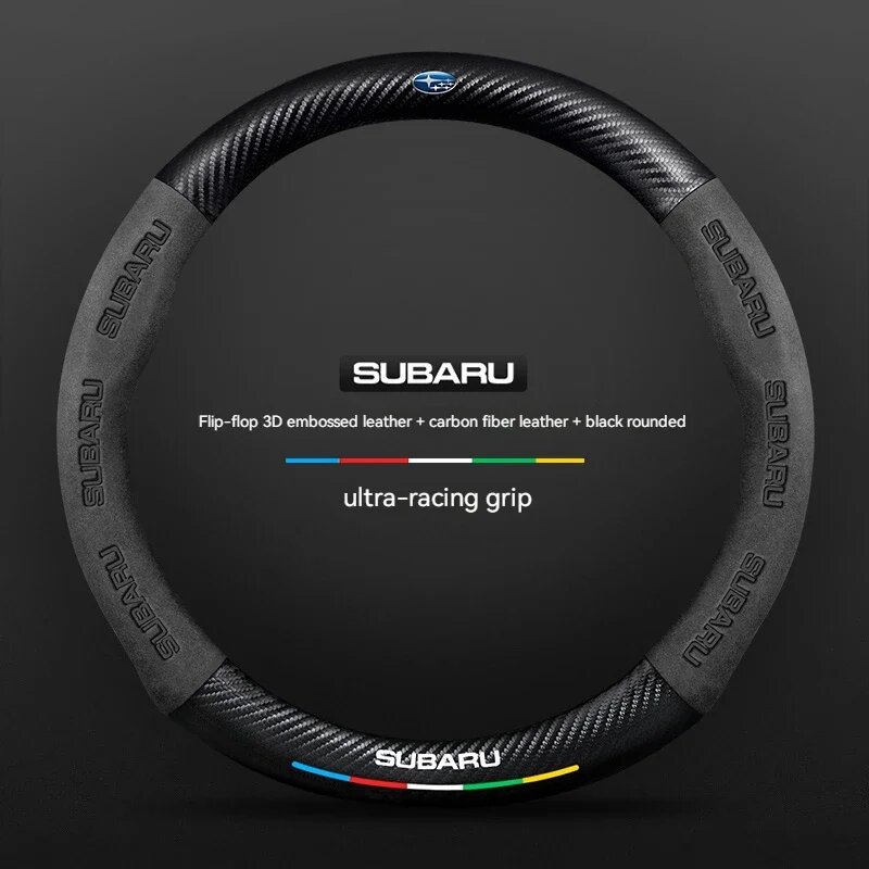 Руль для Subaru STI/Brz/Wrx с карбоном и замшей, O Black