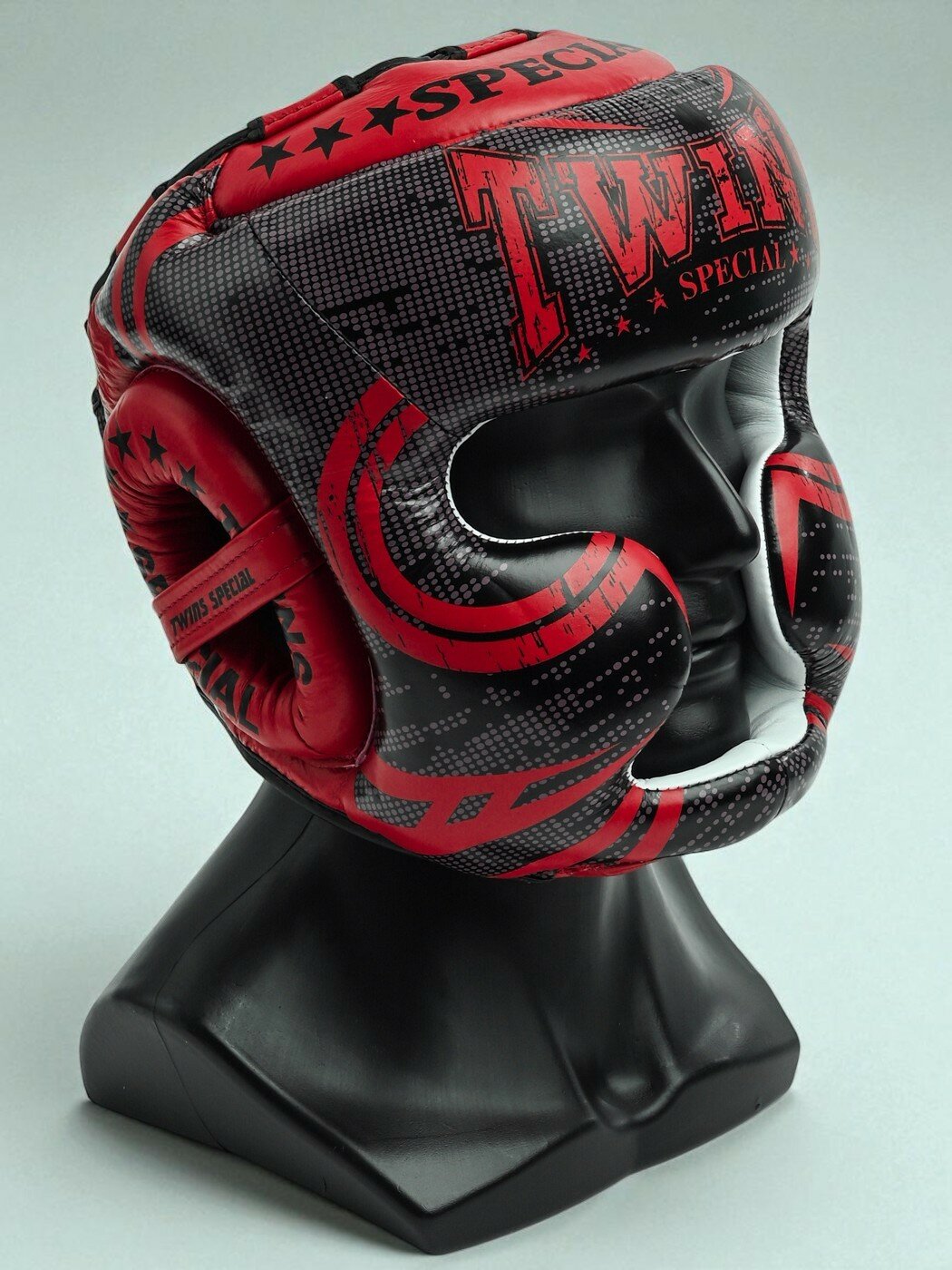 Шлем для классического и тайского бокса Twins Special FHGL3-TW5BK Black/Red L