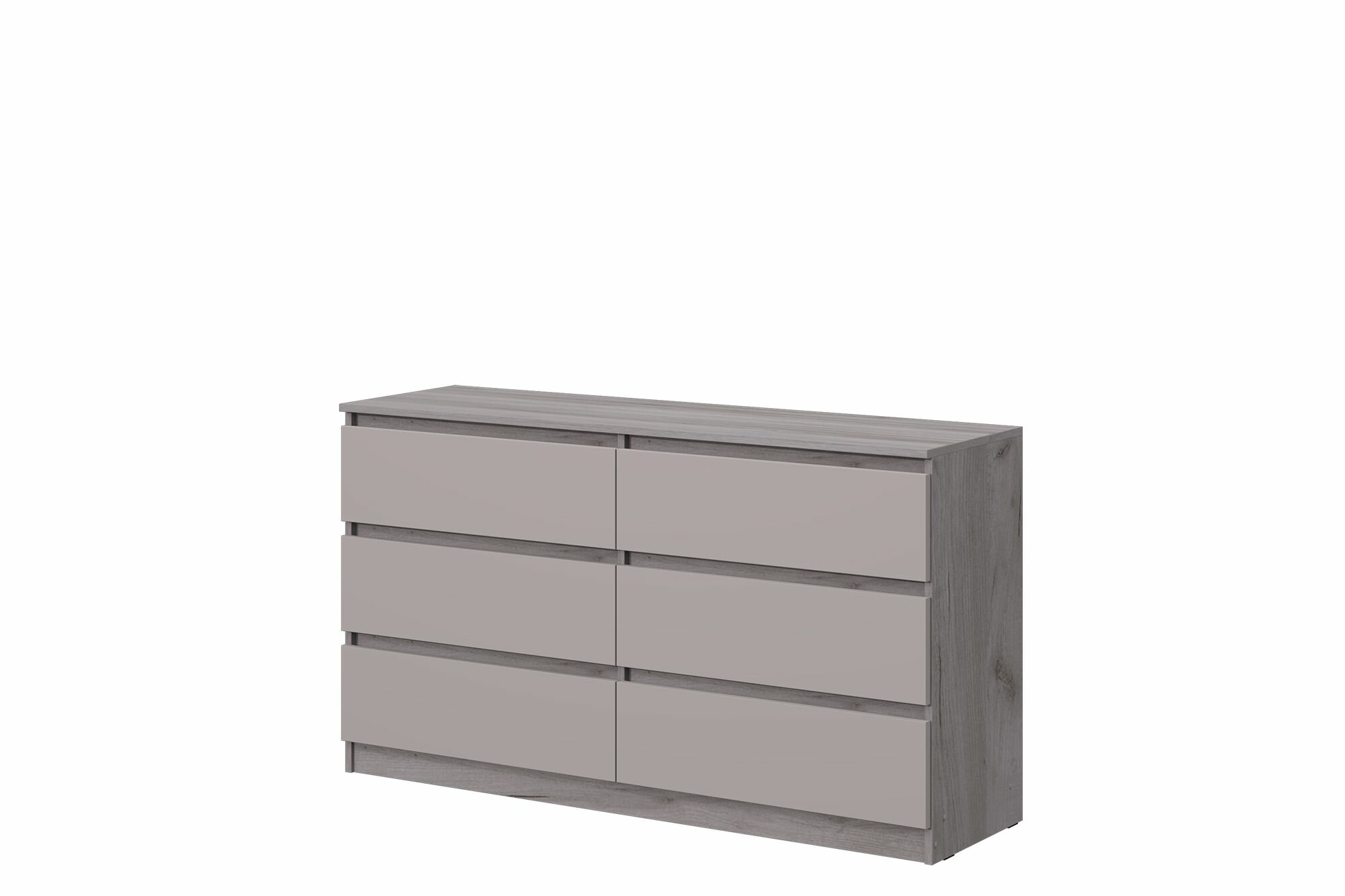 Комод №5 "Соната" цвет Дуб Крафт Серый, Кашемир, ширина 140 см, для спальни, с ящиками, гардеробная