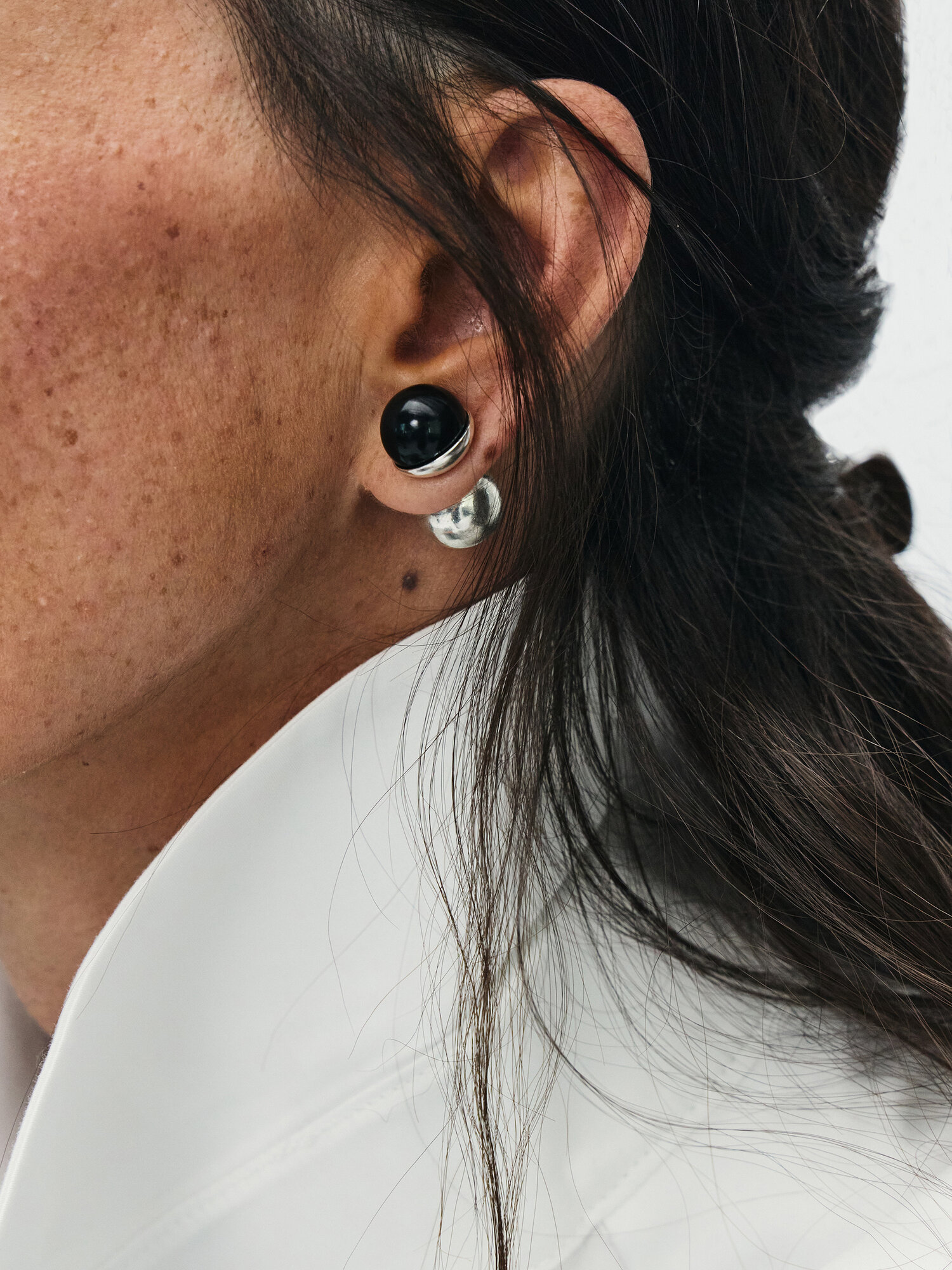 Серьги двусторонние