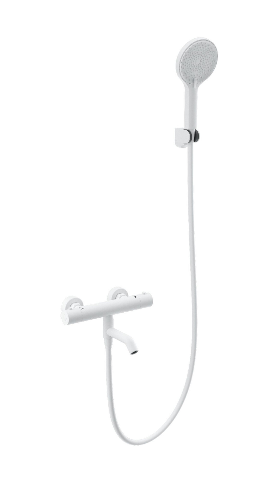 Смеситель для ванны с душем и термостатом WONZON & WOGHAND INN 3, белый матовый WW-B2065-A1-MW