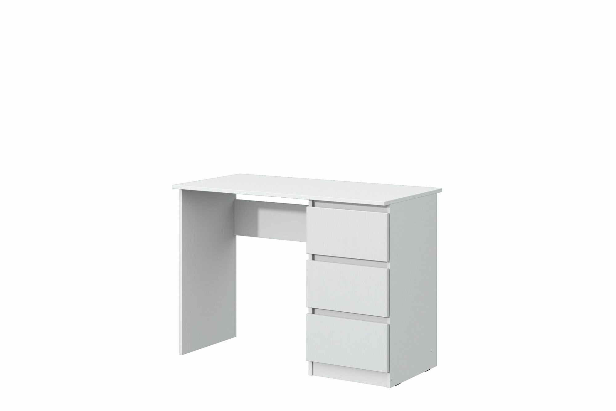 Стол письменный МС "Соната" Цвет Белый Текстурный, ширина 110см, большой, ученический, длинный, с ящиками