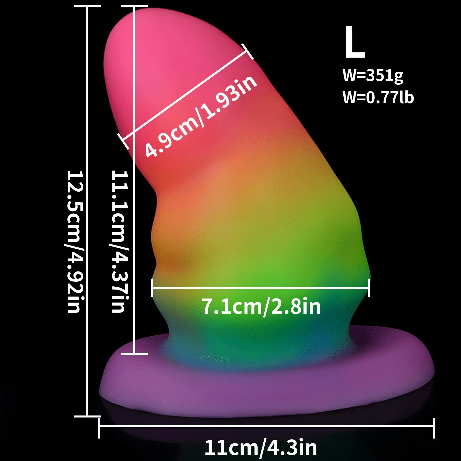 Анальная пробка, Многоцветное устройство для мастурбации, имитирующее расширение жидкого силикона, будет светиться ночью