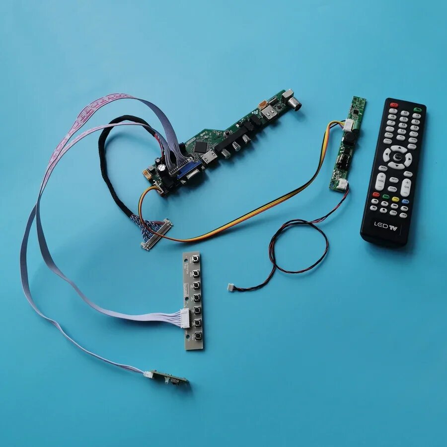 LDE 60 Гц 1920*1080 ЖК-матрица VGA AV USB монитор универсальный контроллер платы привода DIY комплект LVDS для LM230WF3/LM230WF5 30 Pin