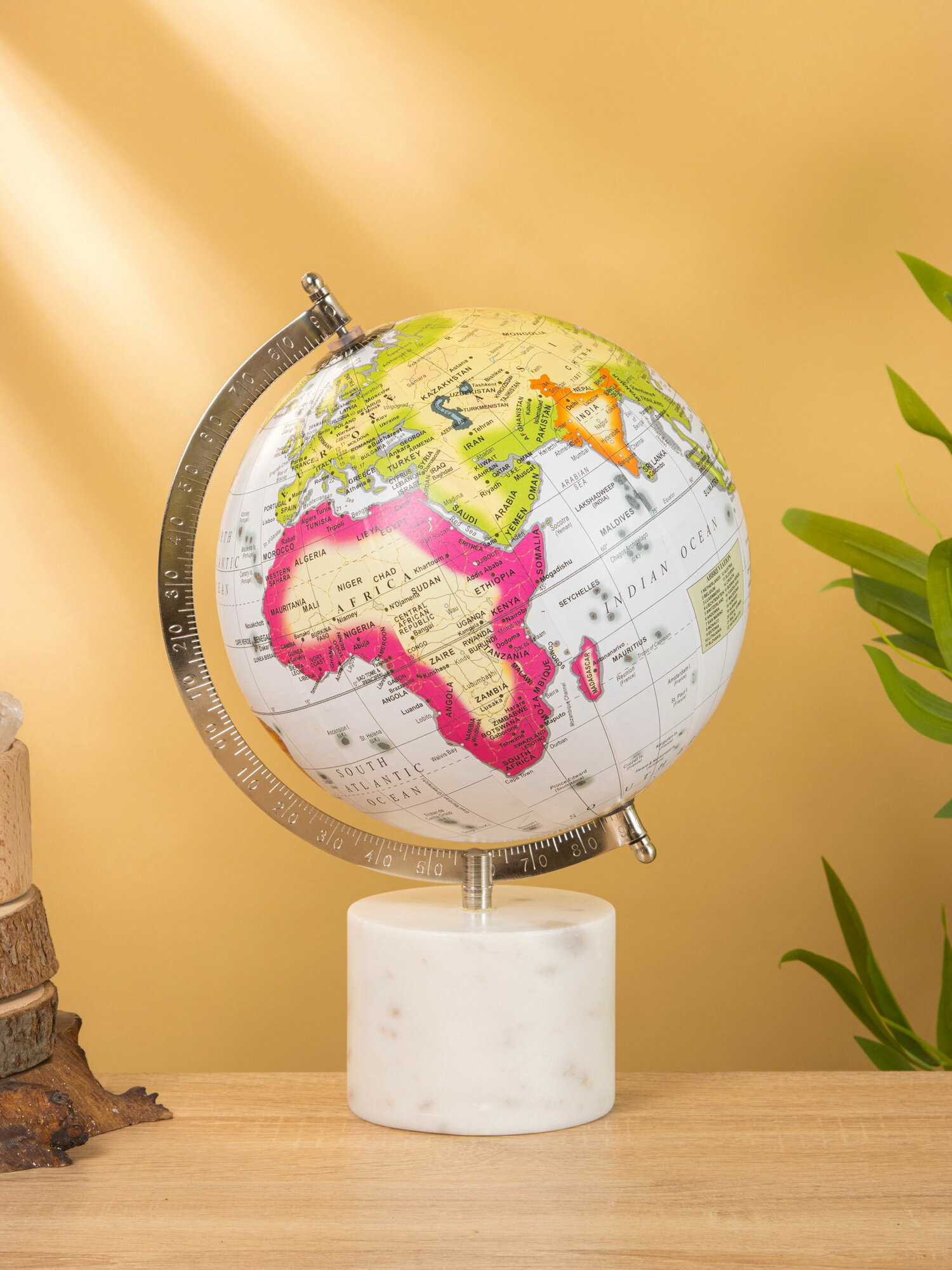 Глобус сувенирный, 23x20x32 см, подставка мрамор, тип глобуса: сувенирный