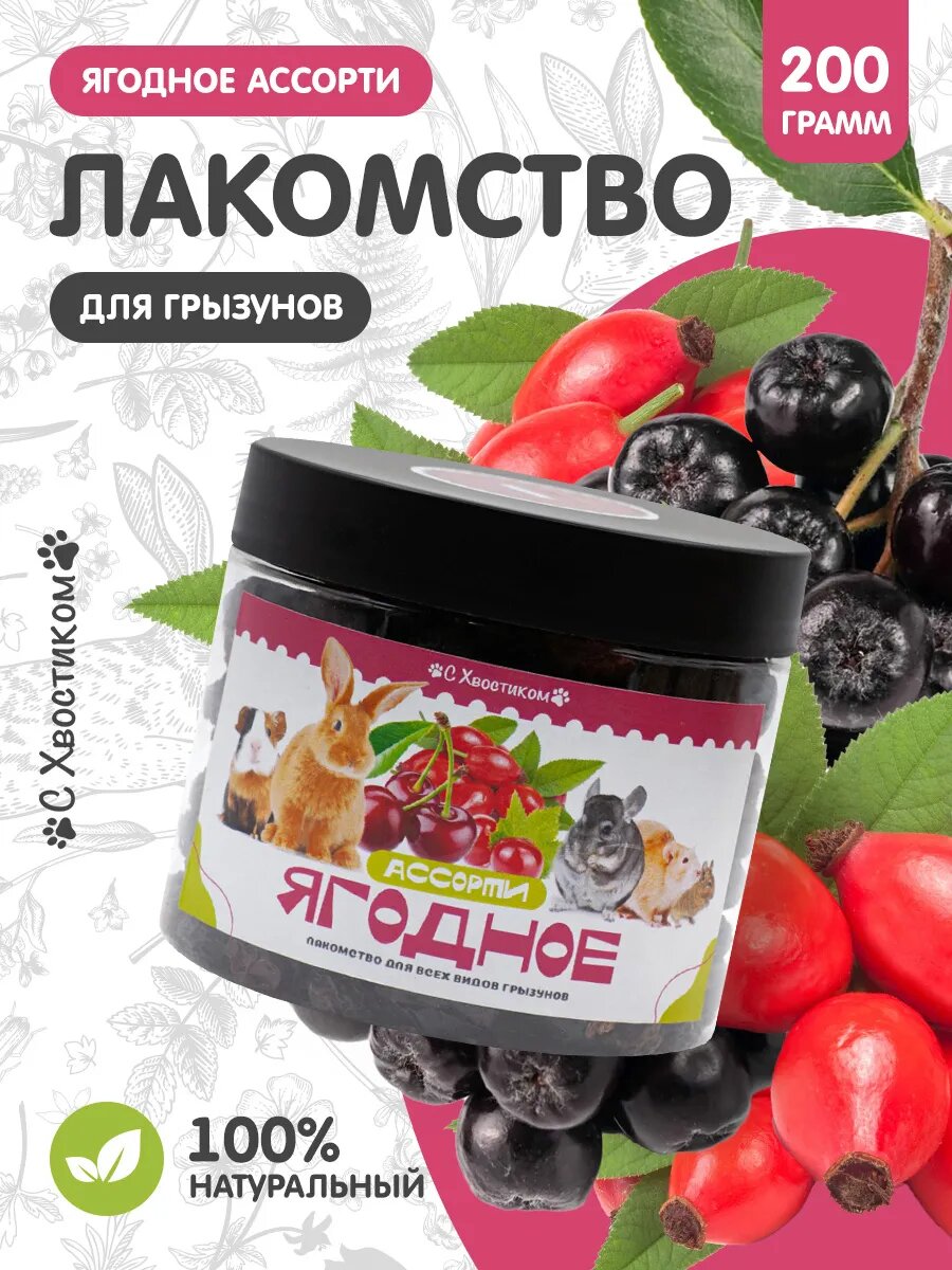 Лакомство для грызунов ягодное ассорти