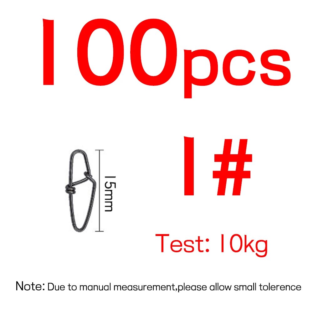 Булавки для рыбалки из нержавеющей стали Белый, 100pcs size 1