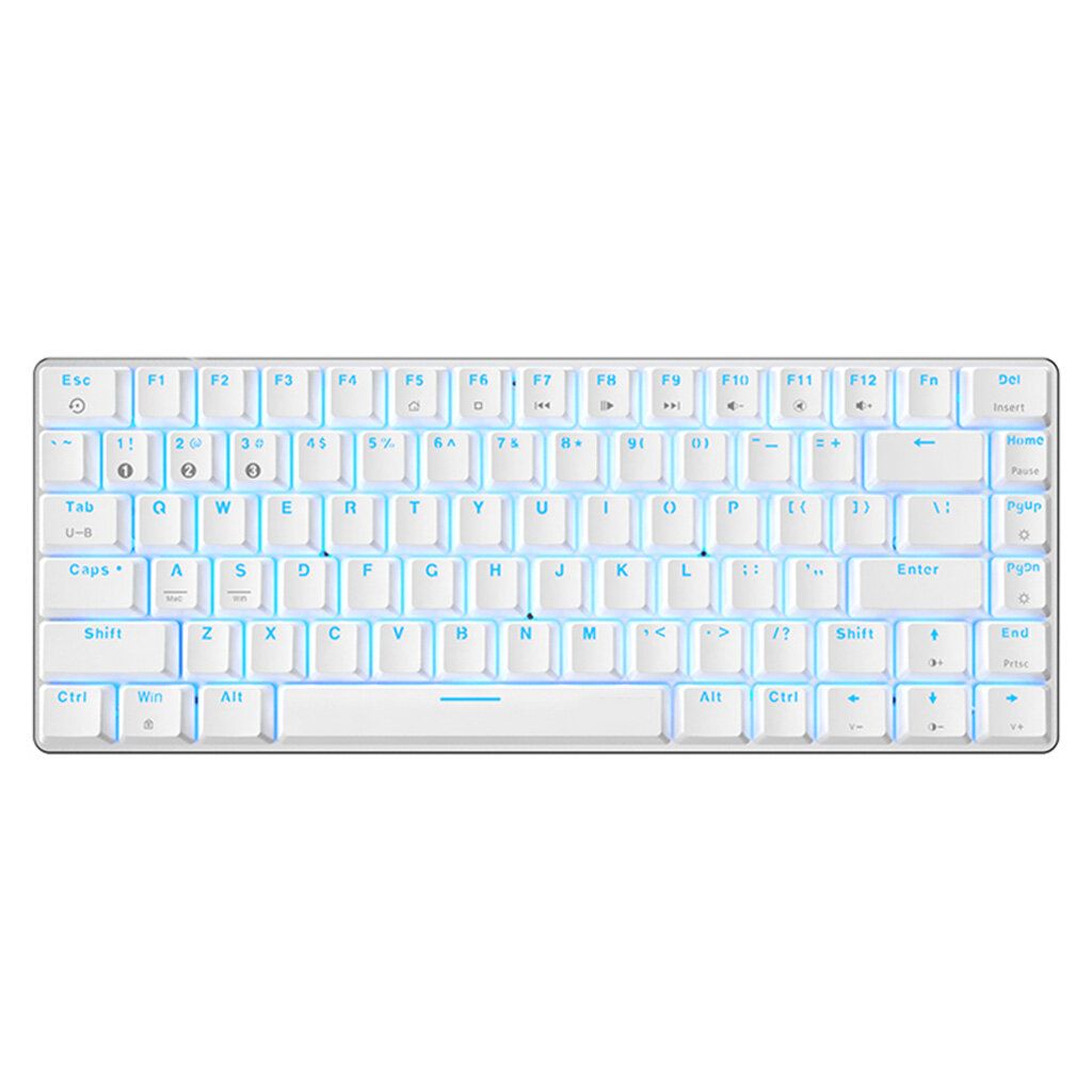 82 Клавиши Водонепроницаемой Механической Игровой клавиатуры BT5.0 С Красным переключателем Двойного режима с подсветкой