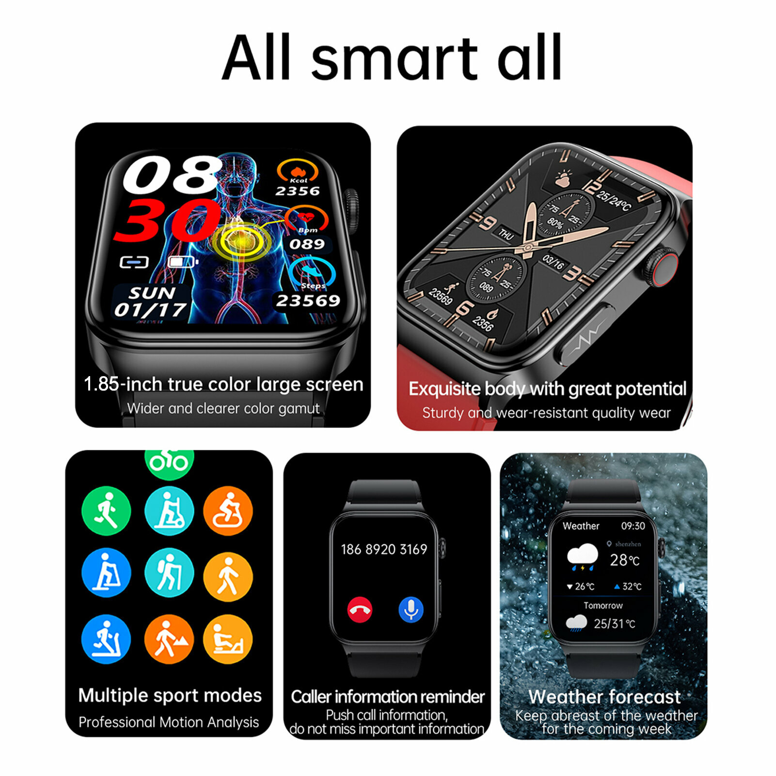 Умные часы с мониторингом сахара, ЭКГ, пульсометр, водозащита, 1.39" дисплей, персонализация