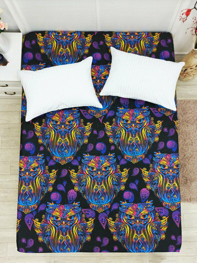 Milo s простынь на резинке 180х200, Евро натяжная простыня хлопок 100%