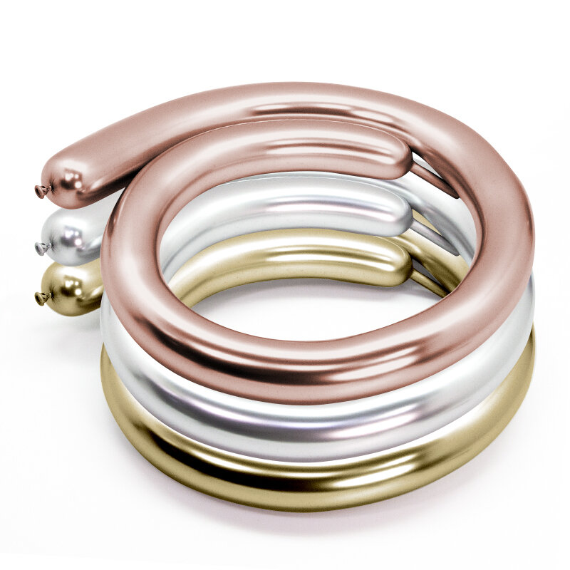 Шары для моделирования Sempertex 2', 5 см, цвет Reflex, Зеркальный блеск, Ассорти Делюкс 968, 970, 981, хром, 50 шт