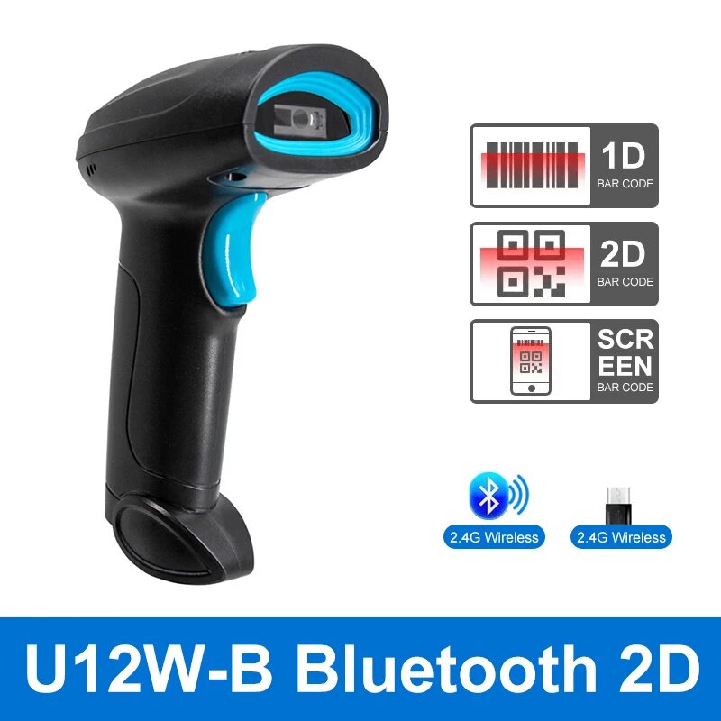 Сканер штрих-кода Bluetooth U12W-B 2D
