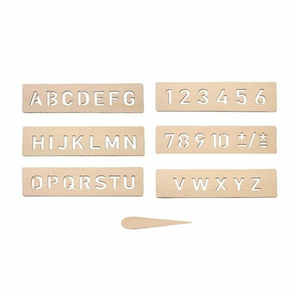 Деревянная Буквенно-Цифровая головоломка Монтессори-Буквенный Тип