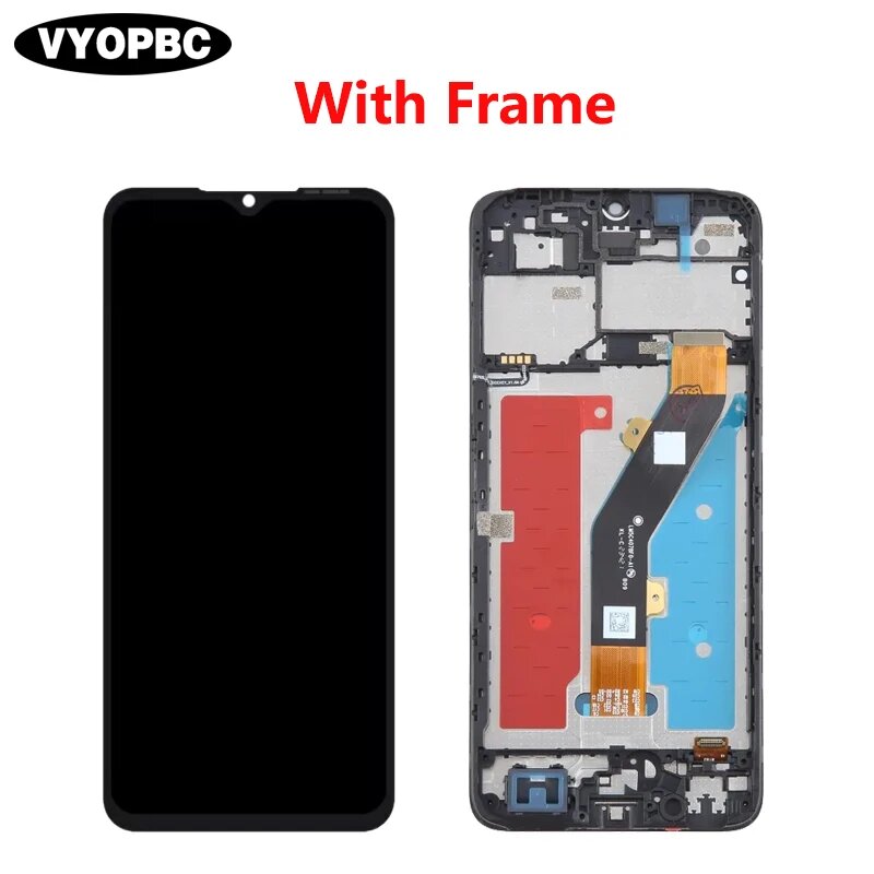 Lcds 6,6 "для ZTE Blade A54, дисплей с рамкой, дигитайзер сенсорного экрана, замена, ремонт, детали ЖК-дисплея мобильного телефона Pantalla LCD With Frame