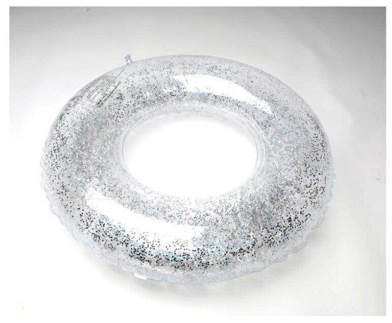 Круг для плавания с блестками серебро 90 см ZH