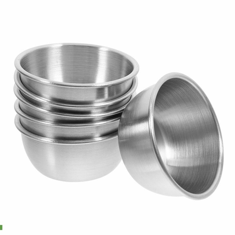 Чашки для соуса из нержавеющей стали набор 6 шт, универсальные соусницы для дома, ресторанов и пикников