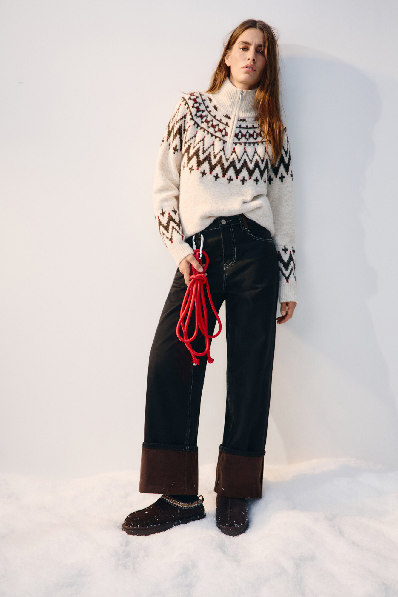 Джинсы широкие Woman Mix&Match 